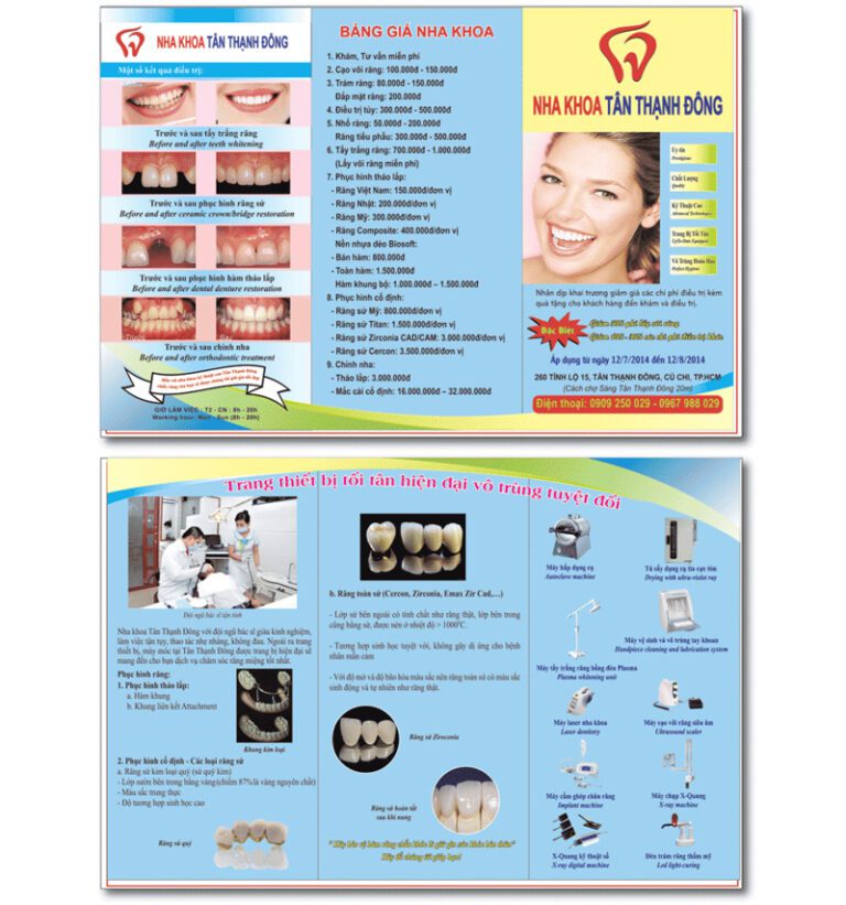 Top 10+ mẫu tờ rơi răng hàm mặt quảng cáo đẹp, ấn tượng