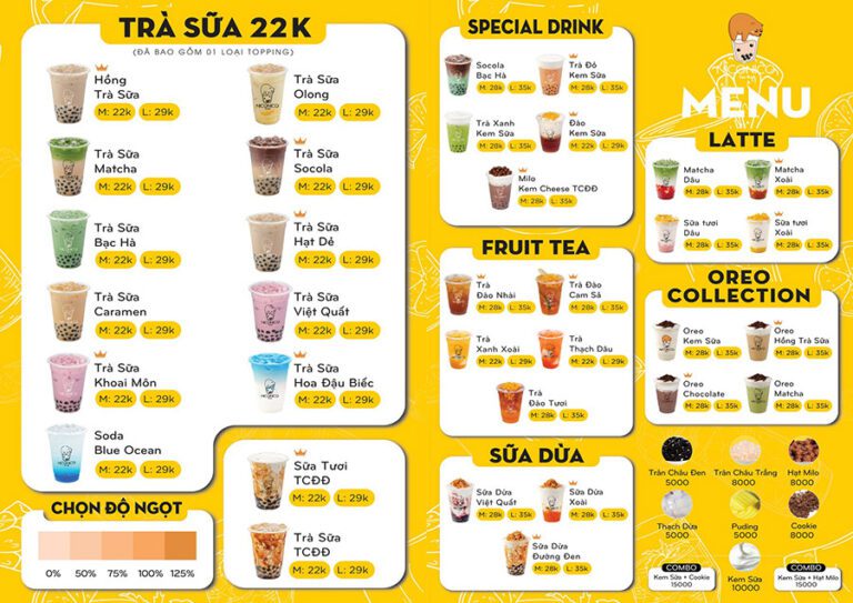 50+ Mẫu thiết kế menu trà sữa cực ĐỘC ĐÁO - ẤN TƯỢNG