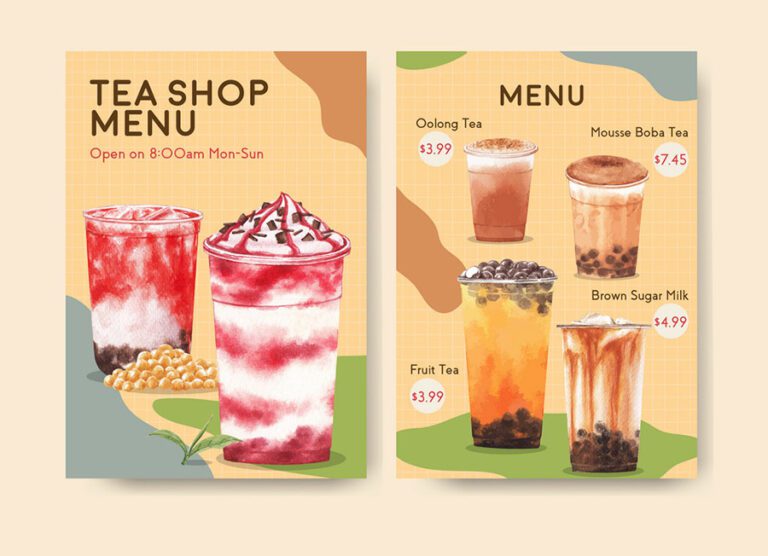 50+ Mẫu thiết kế menu trà sữa cực ĐỘC ĐÁO - ẤN TƯỢNG