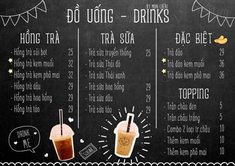 50+ Mẫu thiết kế menu trà sữa cực ĐỘC ĐÁO - ẤN TƯỢNG